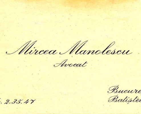 MANOLESCU, Mircea I. – arhiSAH.ro